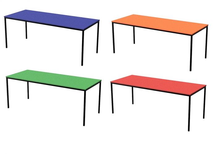 Classroom rectangle table-1800 x 750| colourful & sturdy NZ made tables for the classroom ...